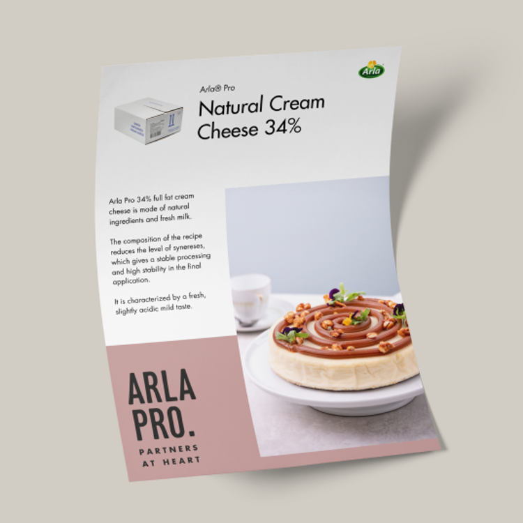 Cream Cheese 34% 16kg | Arla® Pro