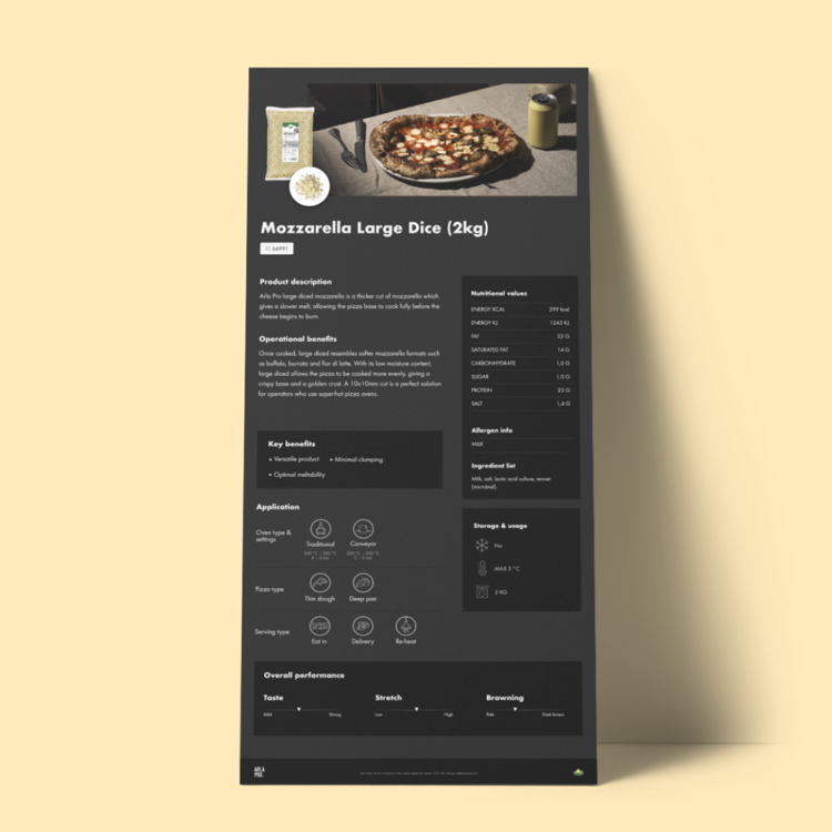 Arla Pro Large Diced Mozzarella 2kg | Find wholesaler | Arla® Pro