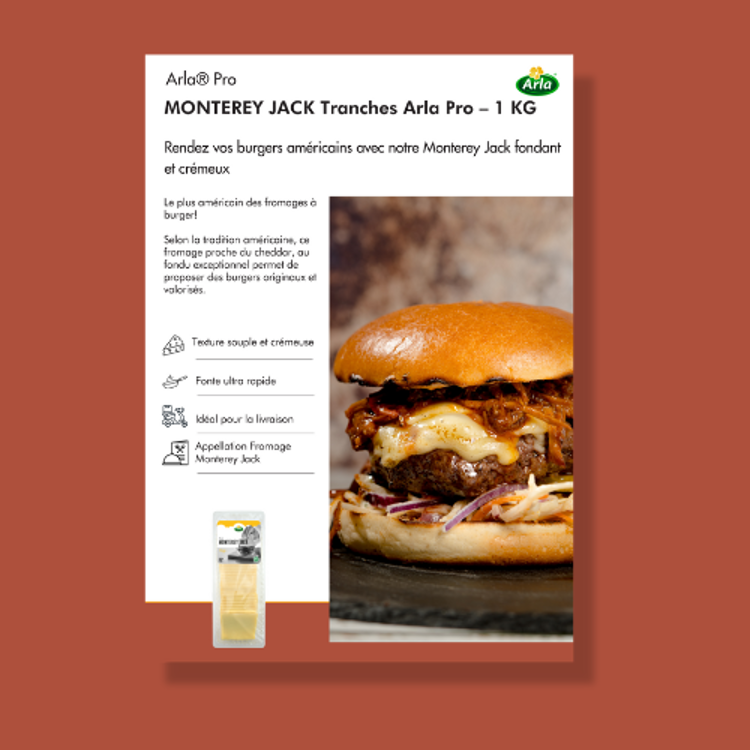 Monterey Jack tranches 1kg | Arla® Pro France